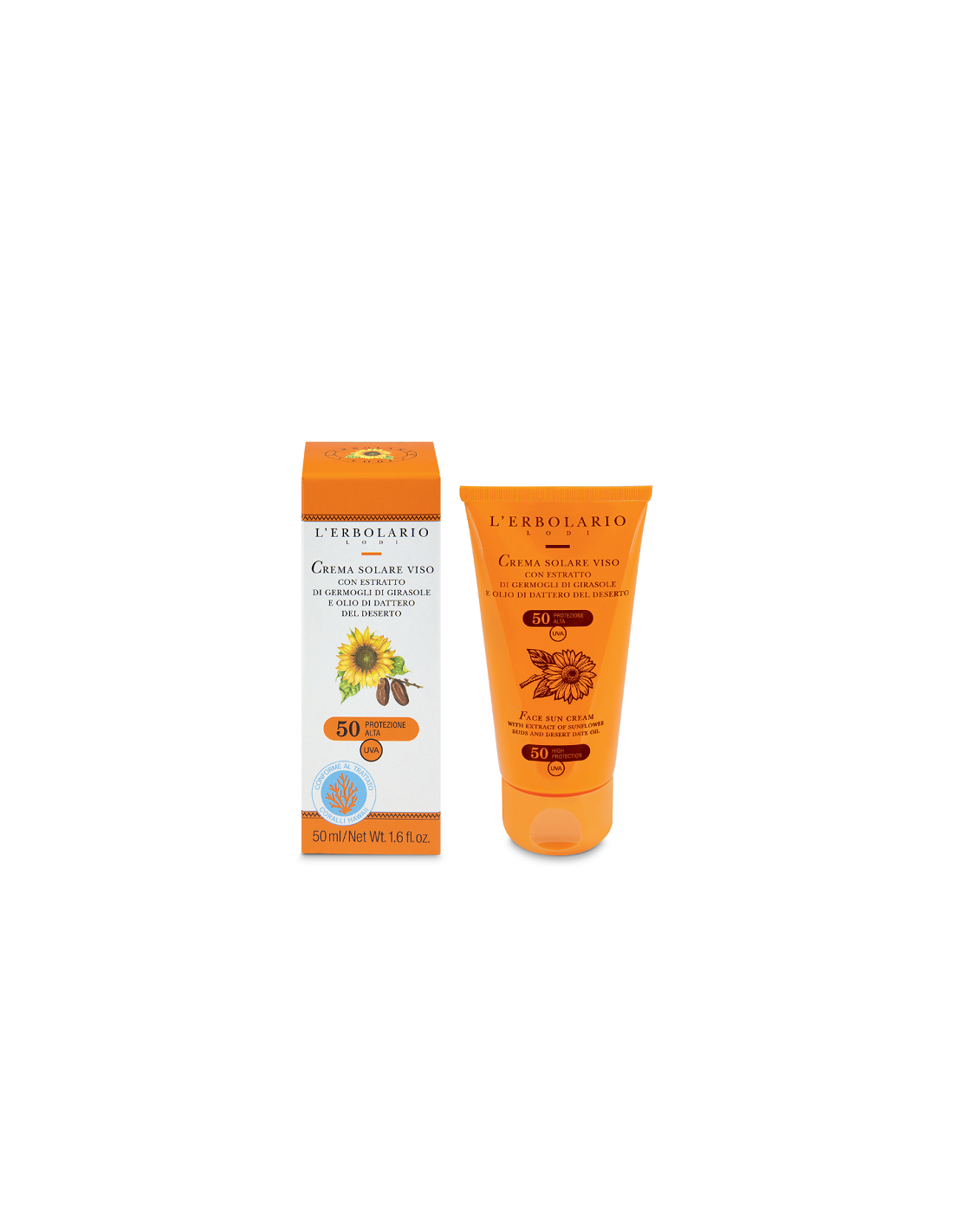CREMA SOLARE VISO SPF50+ 50ML L'ERBOLARIO